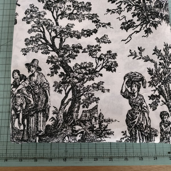 Black Toile Fabric - Etsy