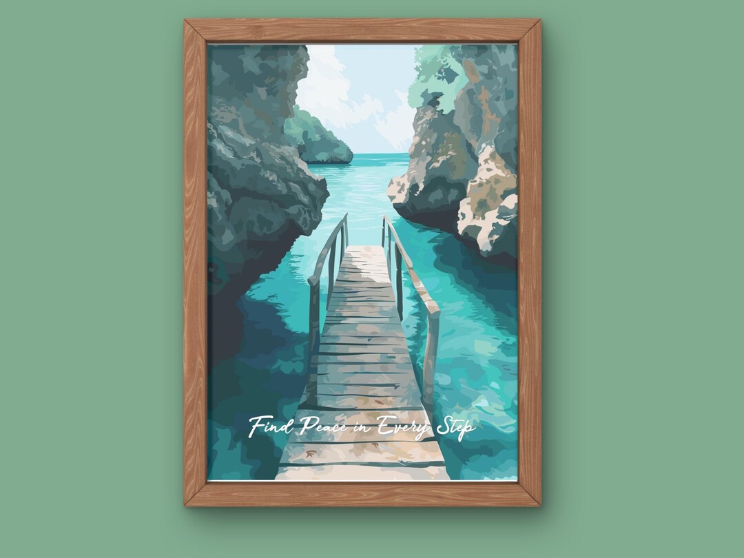 Textured Watercolor Travel Poster, Dominica | Pastel Art for Home ...