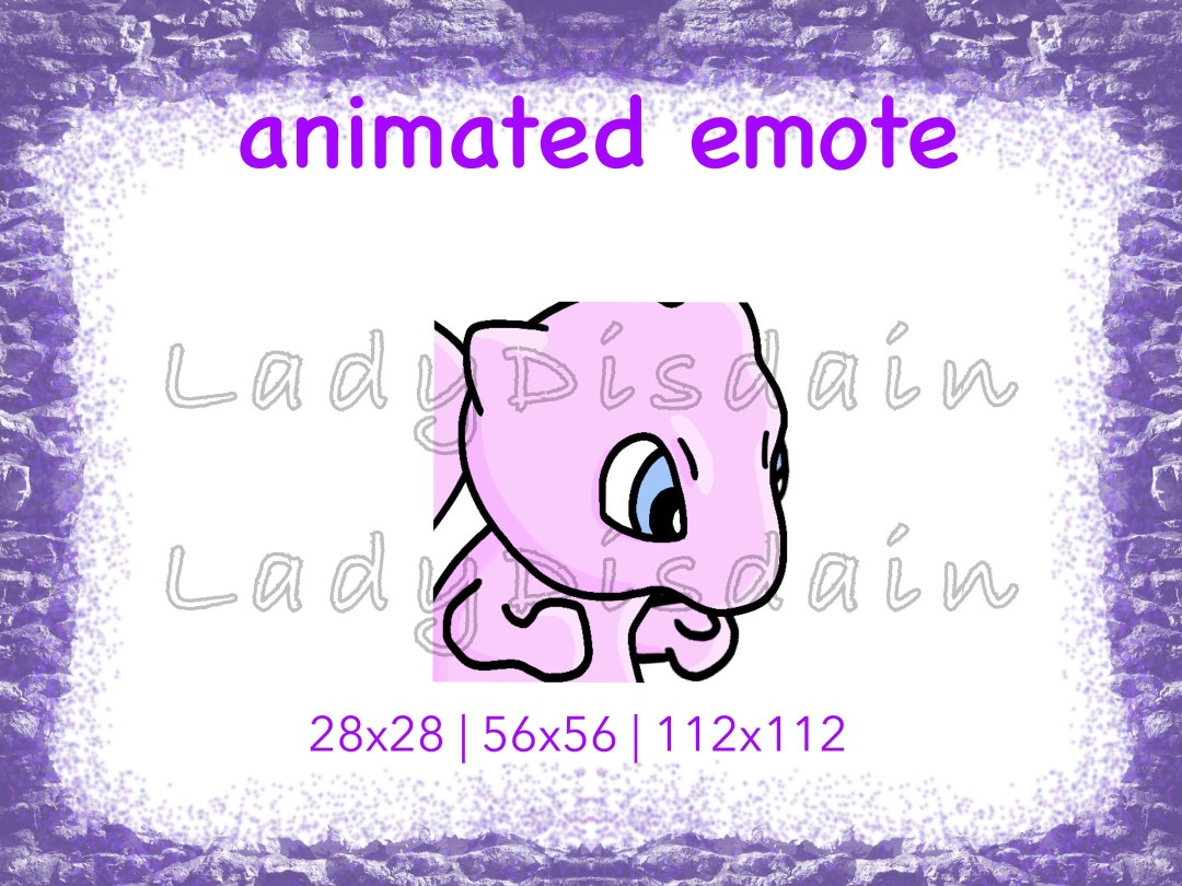Animated Emote Mew Pokemon Twitch Hype Hypers Excited Discord ...
