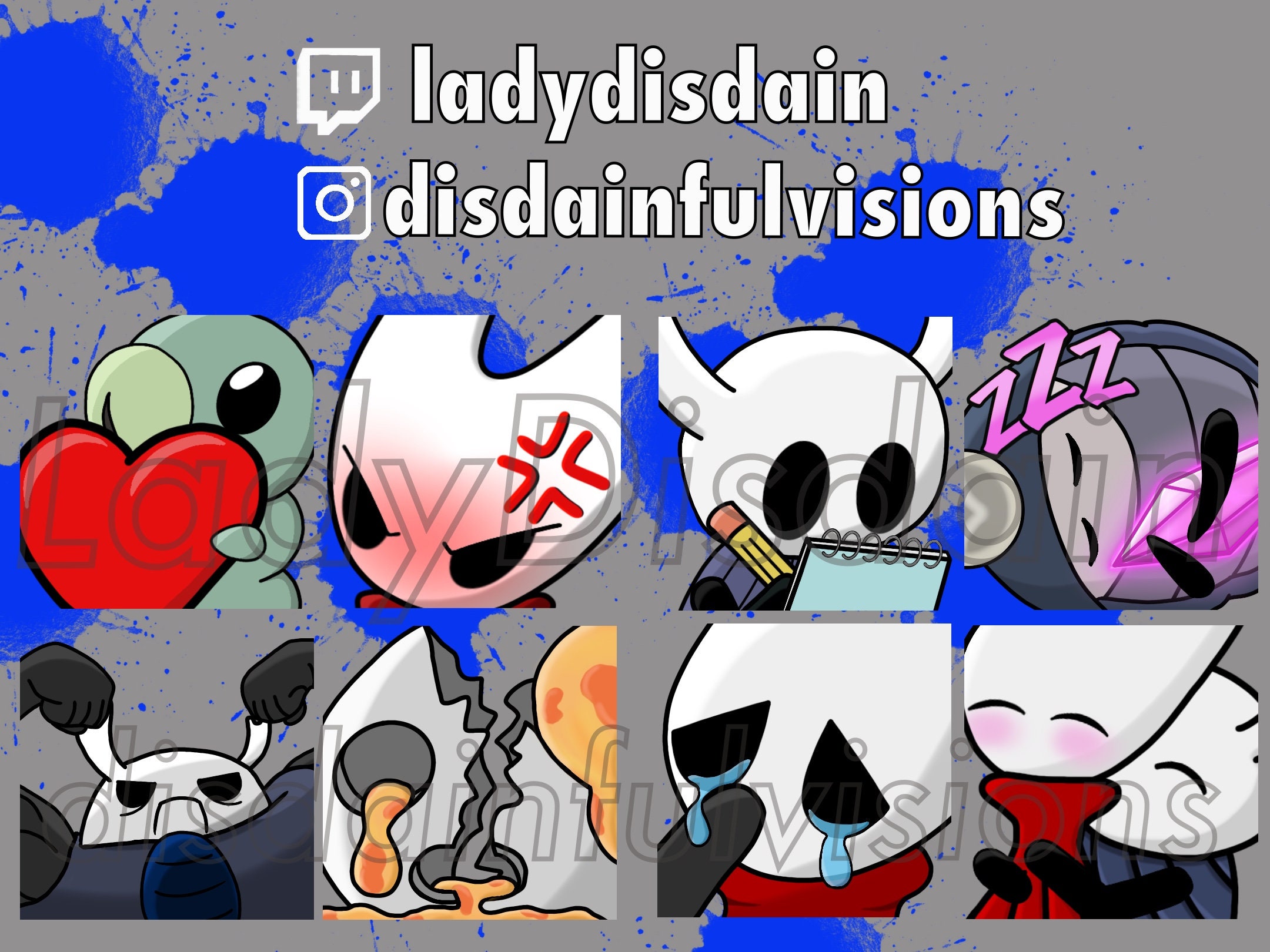 Emotes Hollow Knight Bundle Twitch Youtube Discord - Etsy