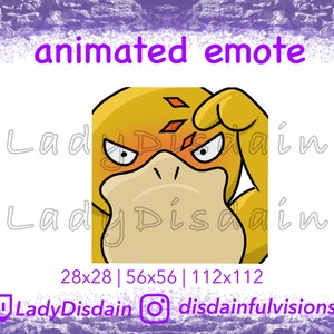 Animated Emote - Psyduck - Pokemon - Twitch - Enton - Tock - Angry ...