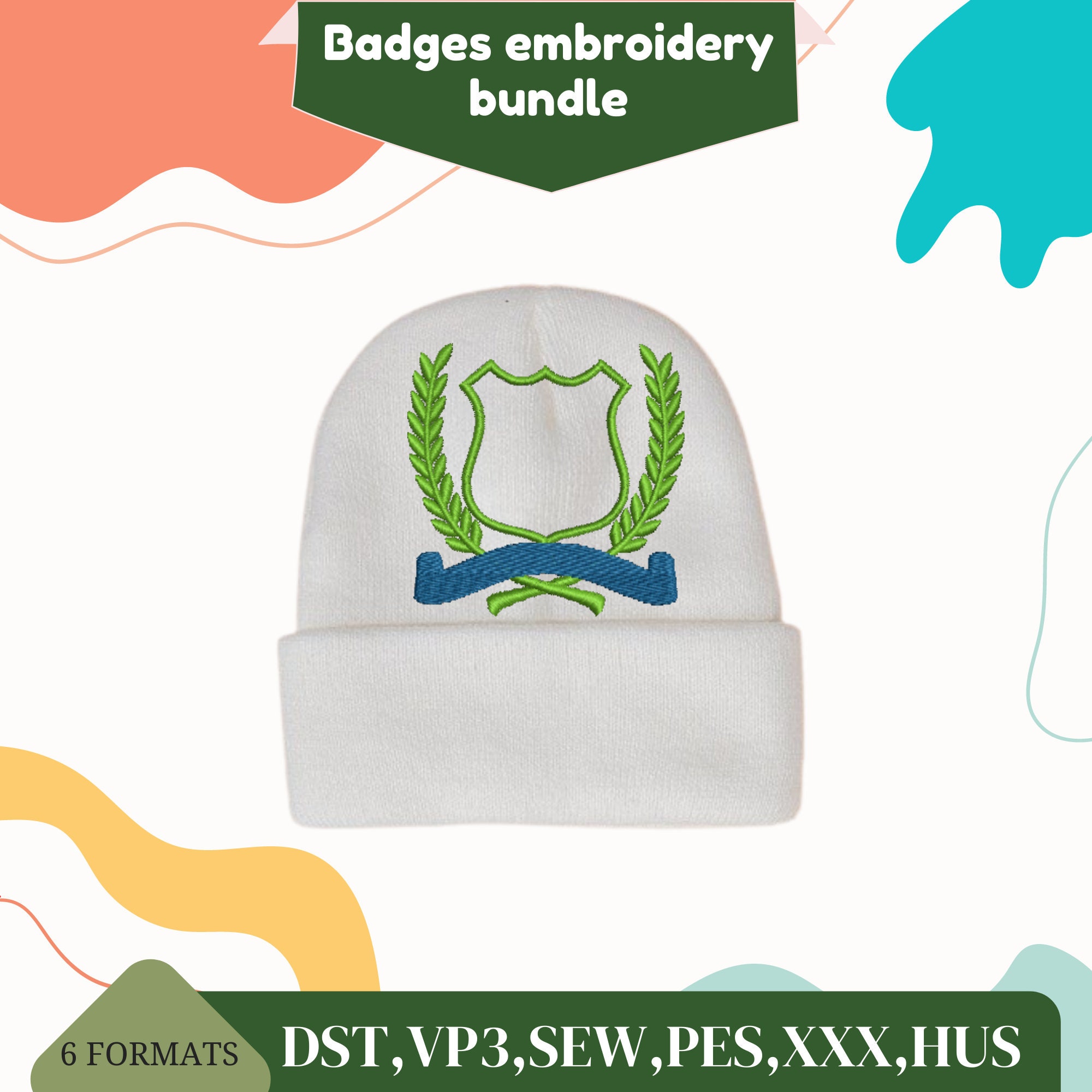Badge Embroidery Designs, Elements Embroidery, Shield Heraldic Frame ...