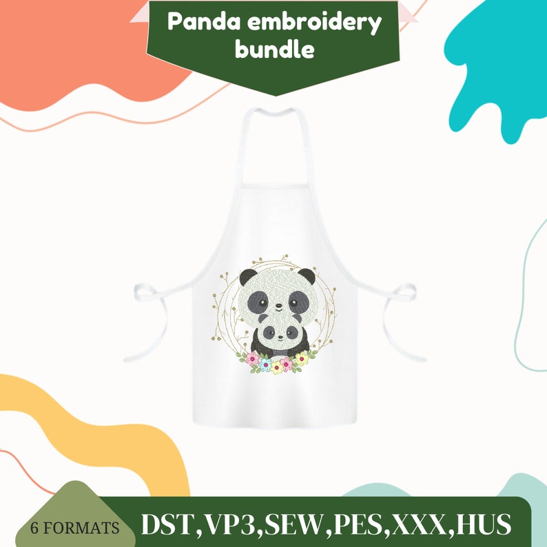 Panda Embroidery Design, Cute Panda Embroidery, Embroidery Design Panda ...