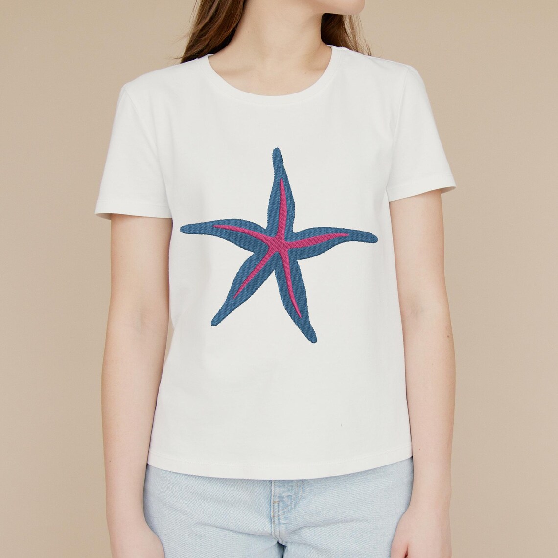Starfish Embroidery Design, Sea Star Embroidery, Nautical Embroidery ...