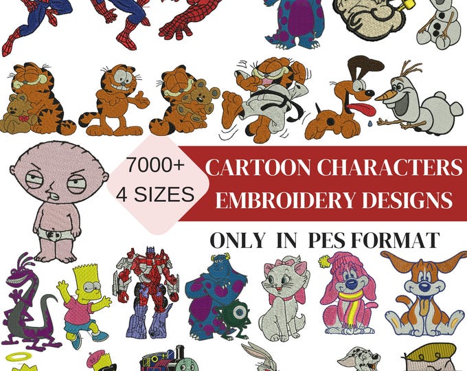 Machine Embroidery Designs, 7000+ Cartoon Embroidery, Mickey Mouse ...