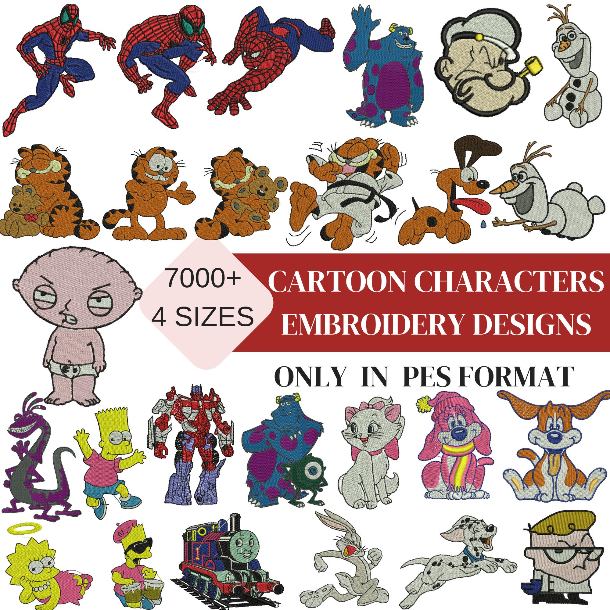 Machine Embroidery Designs, 7000+ Cartoon Embroidery, Mickey Mouse ...