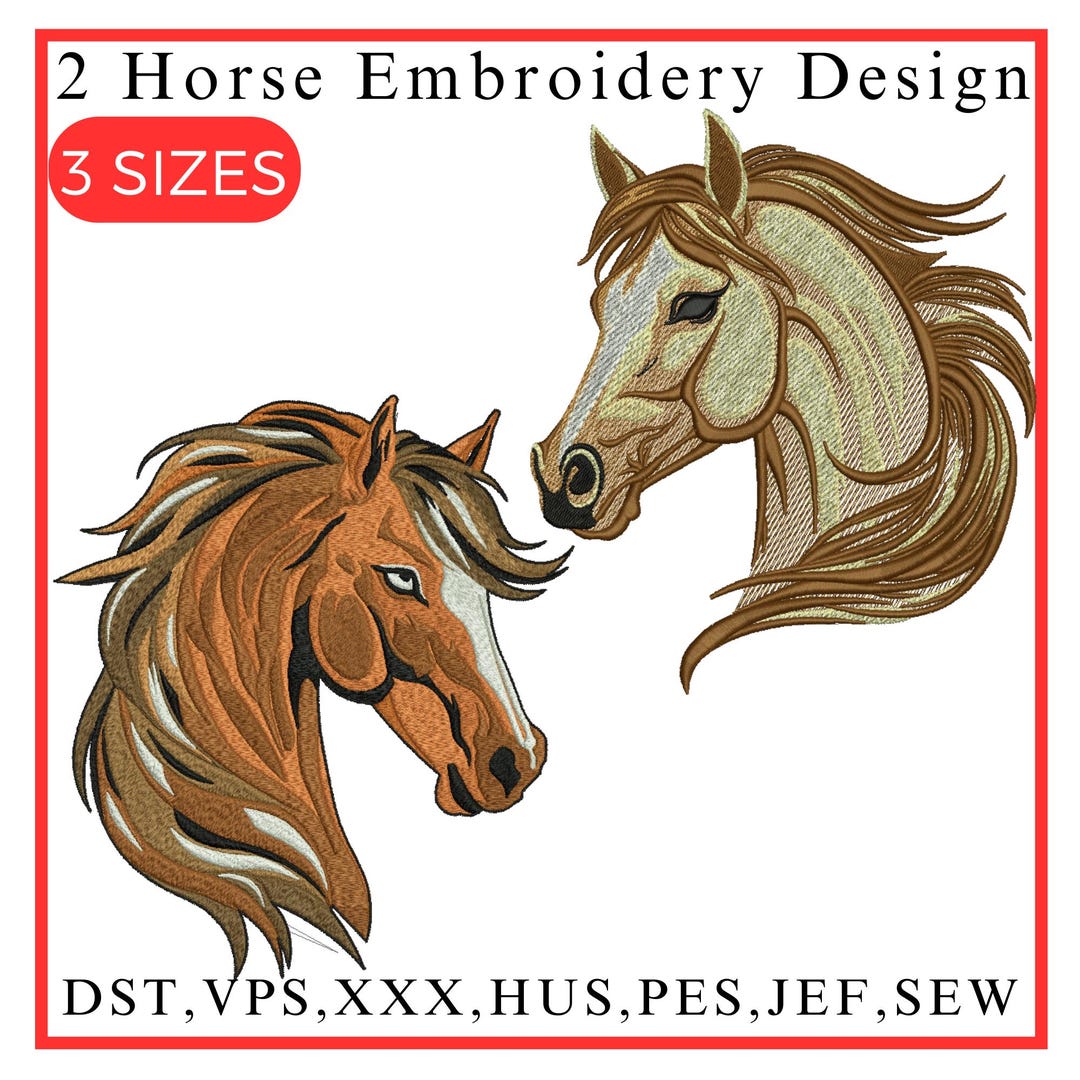 Horse Embroidery Design, Horse Head Embroidery, Horse Silhouette, Mini ...