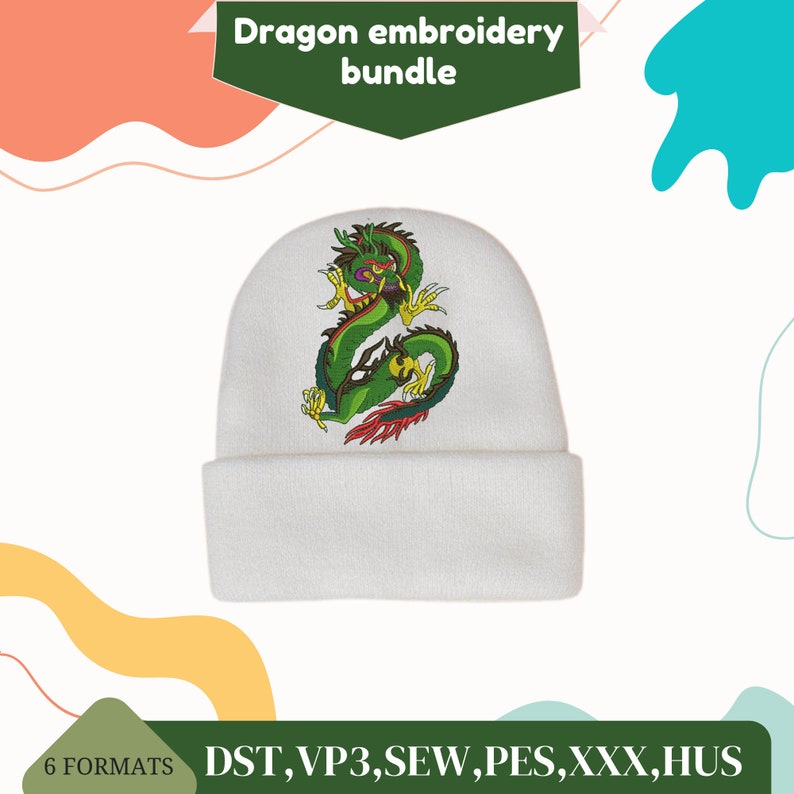 Dragon Embroidery Design, Black Dragon Design, Mini Dragon Design ...