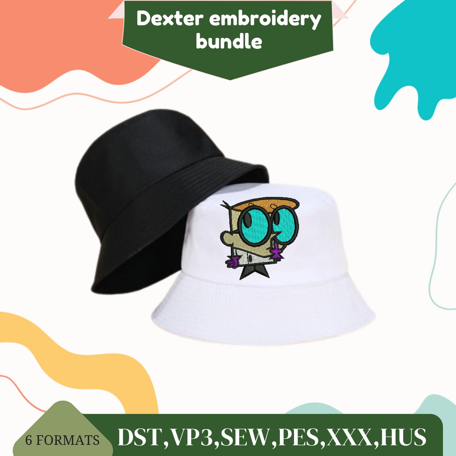 Dexter Embroidery Design, Officially Licensed Dexter's Laboratory, Fan ...