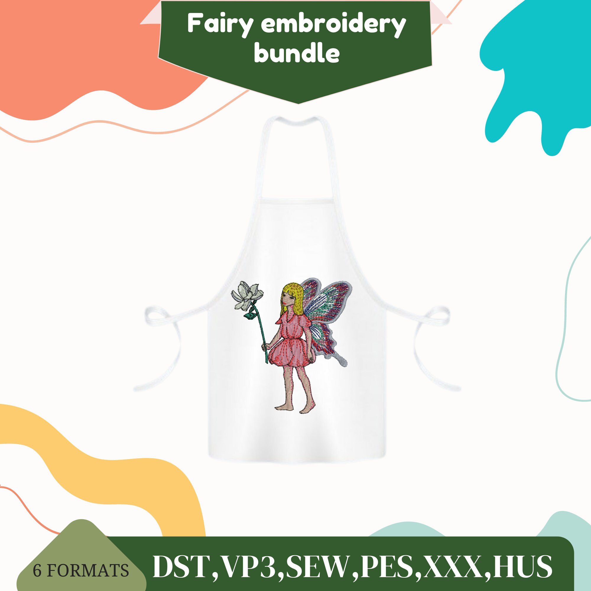 Fairy Embroidery Designs, Angel With Wings Embroidery, Baby Girl ...