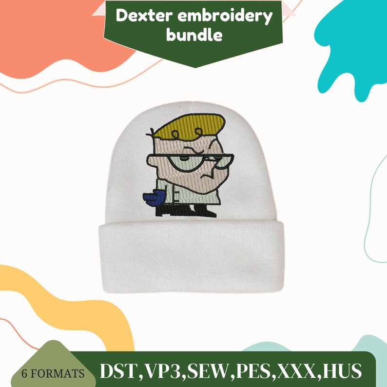 Dexter Embroidery Design, Officially Licensed Dexter's Laboratory, Fan ...