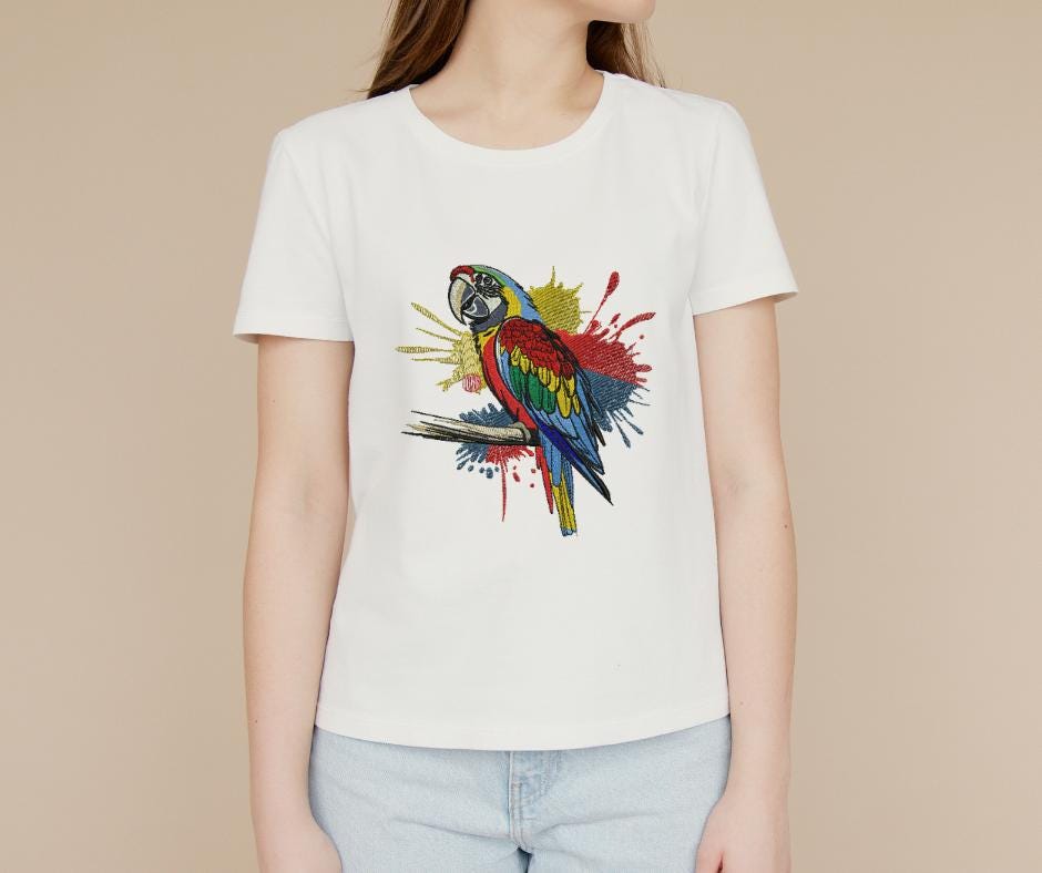 Parrot Embroidery Design, Bird Embroidery, Bird Design Pattern, Love ...