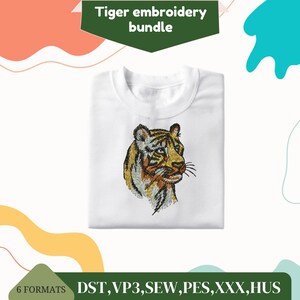 Tiger Embroidery Design, Tiger Face Embroidery, Safari Embroidery ...