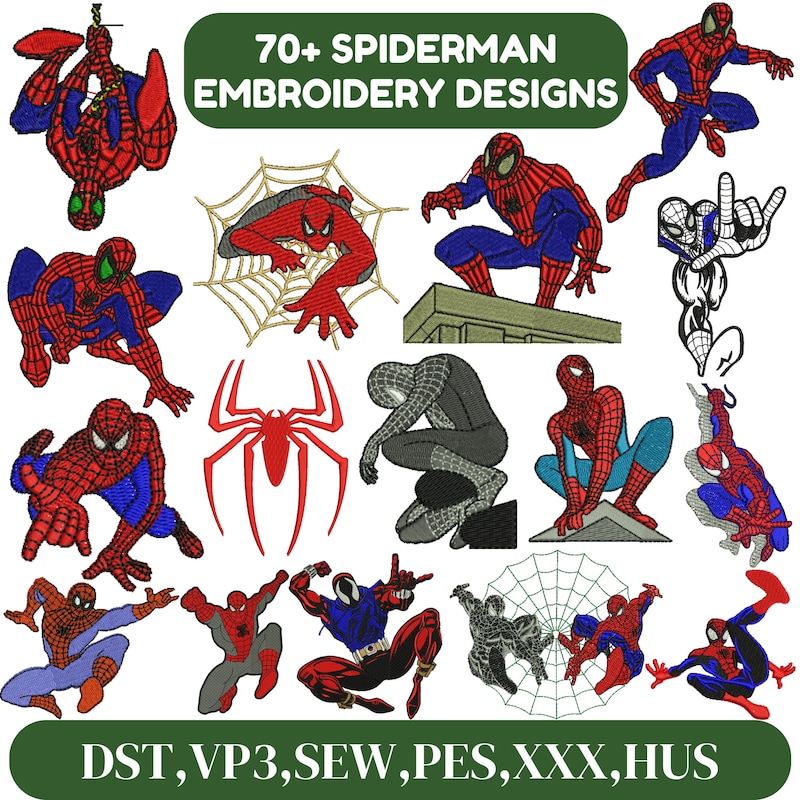 Spiderman Embroidery - Etsy