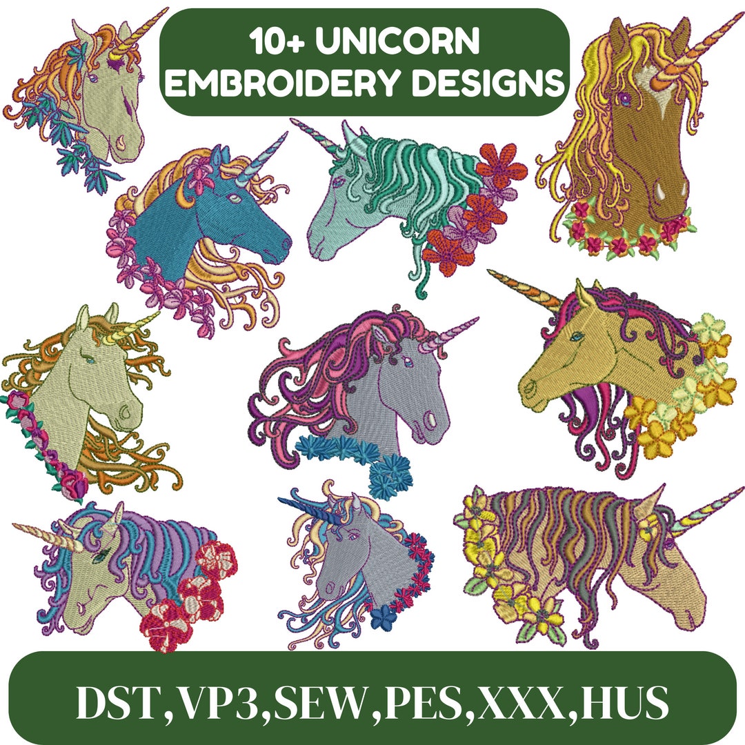 Unicorn Embroidery Designs, Large Unicorn Embroidery, - Baby Girl ...