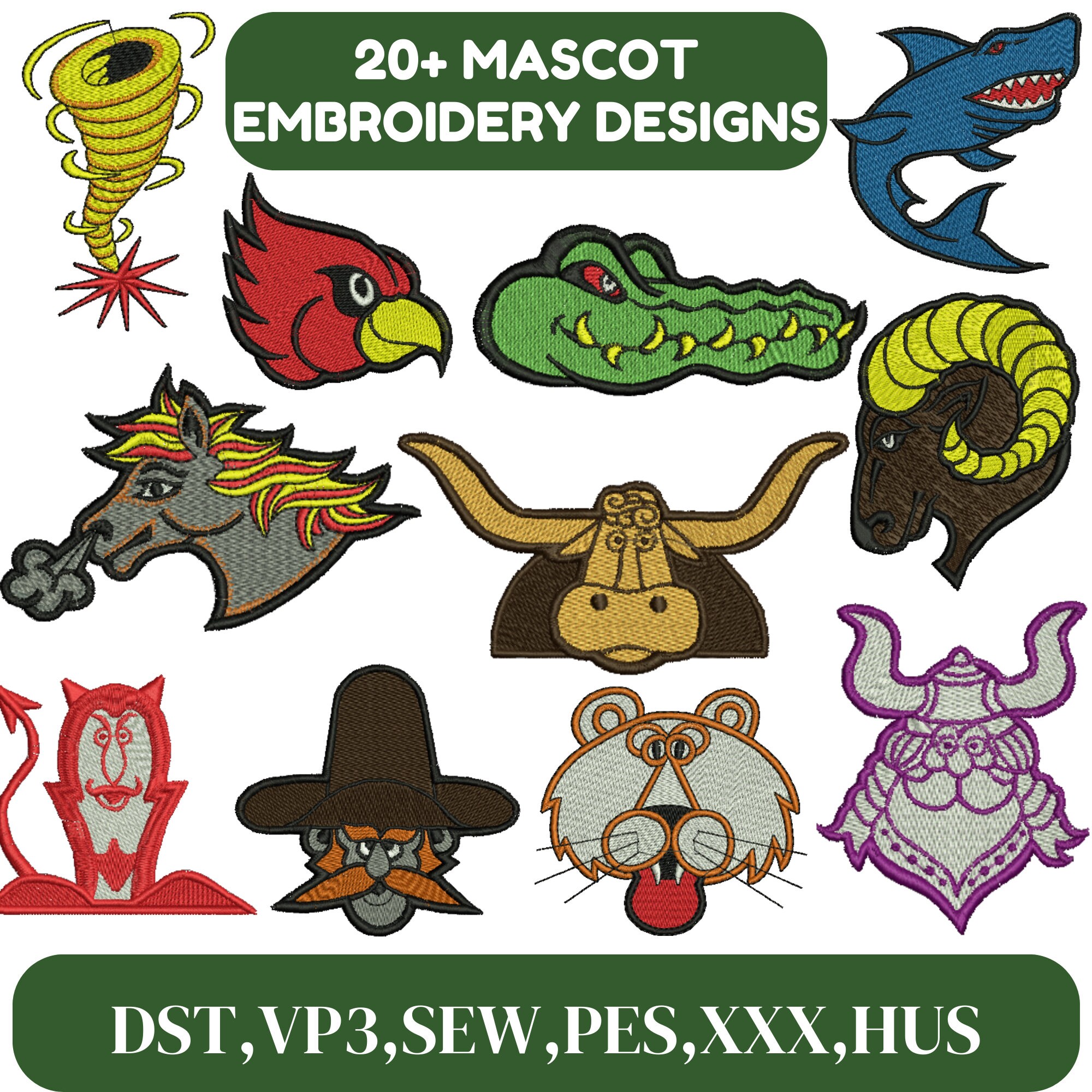 Mascots Embroidery Design, Bee Mascot Embroidery, Bulldog Embroidery ...