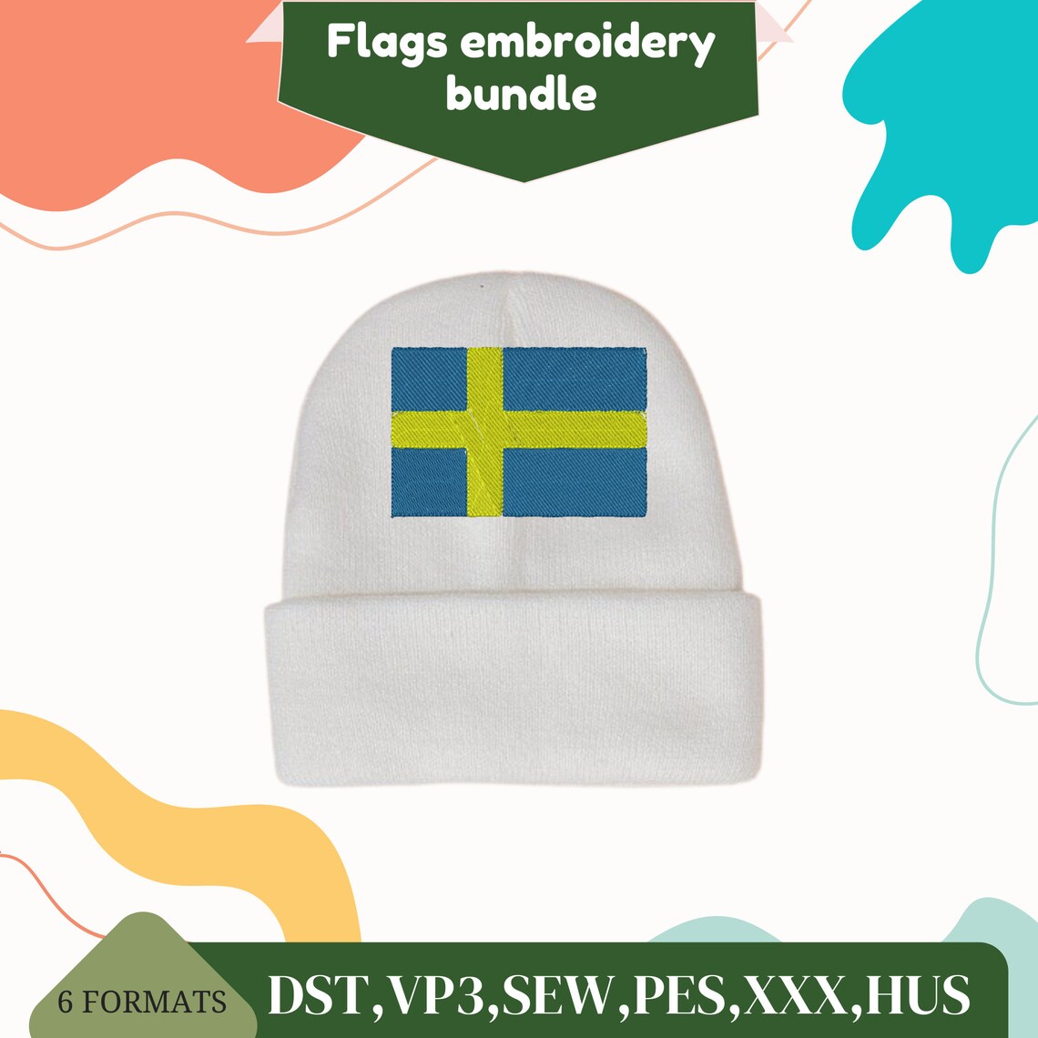 Flags Embroidery Design, World Flags Embroidery, Flags of the World ...