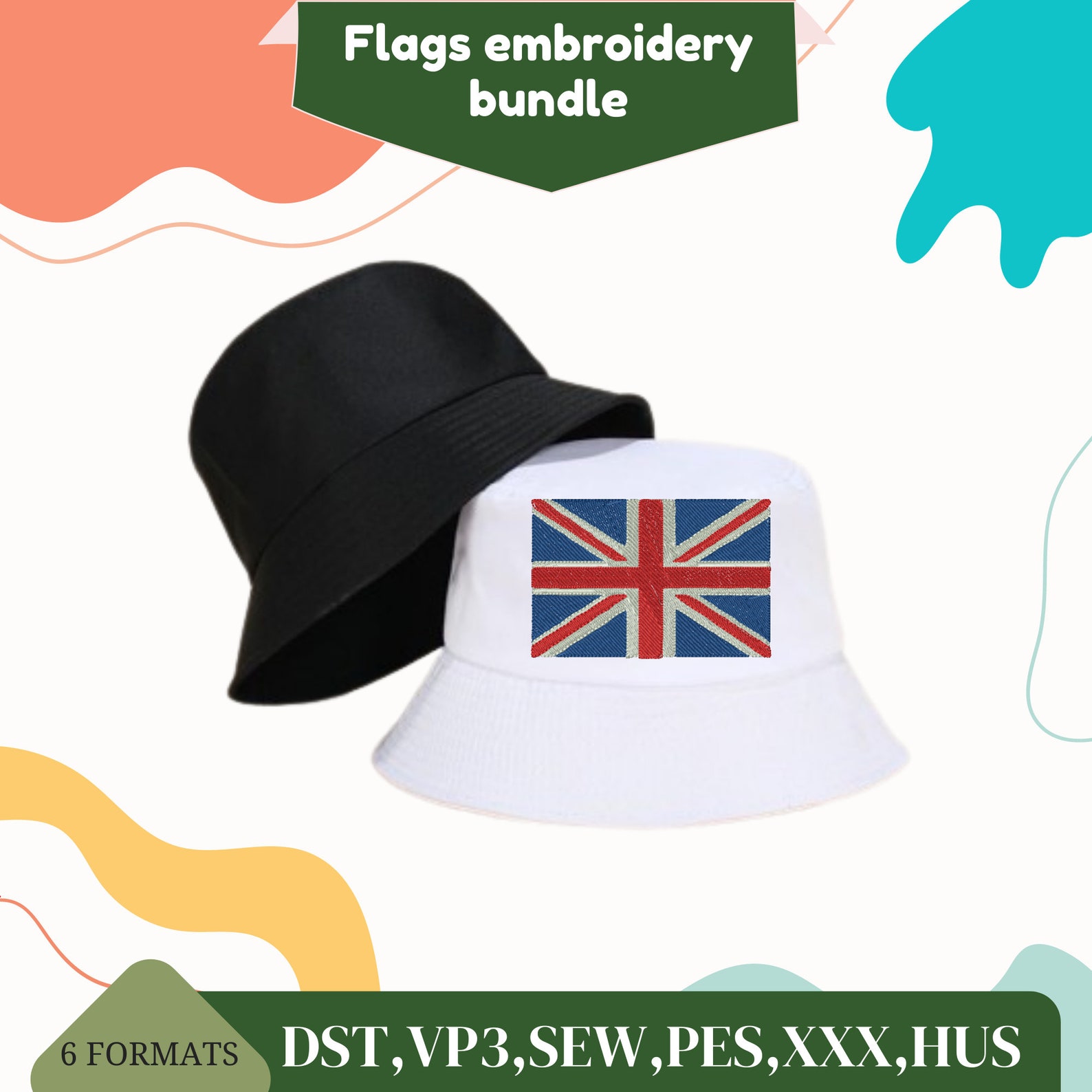 Flags Embroidery Design, World Flags Embroidery, Flags of the World ...