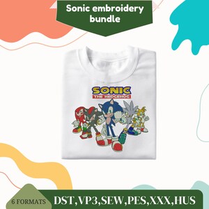 Sonic Embroidery Design Sega Embroidery Pattern Hedgehog Embroidery ...