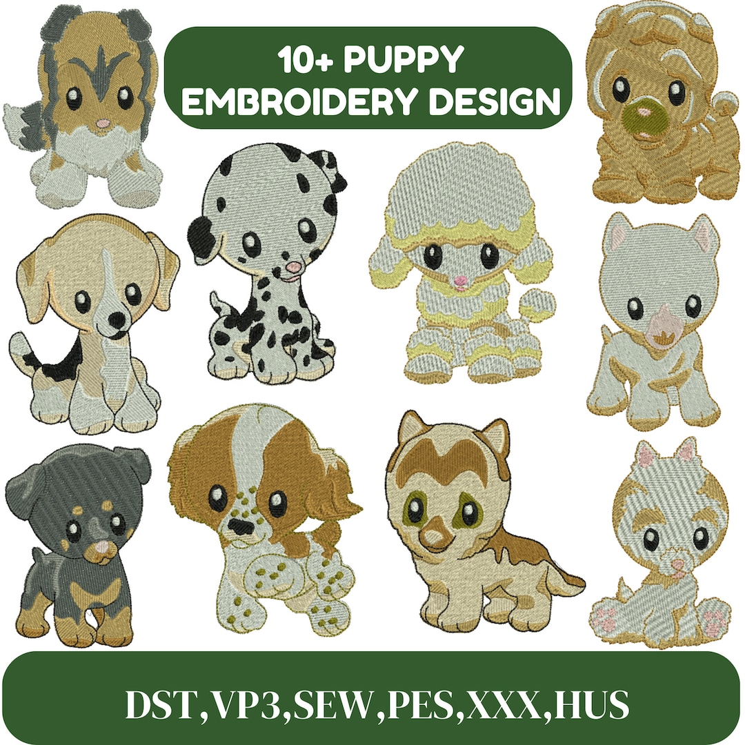 Puppy Embroidery Design, Dogs Embroidery, Goldendoodle Embroidery ...