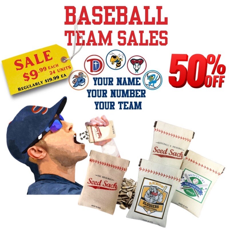 The Original Seed Sack, Baseball Custom Team Sleeve, 24 Units - Etsy