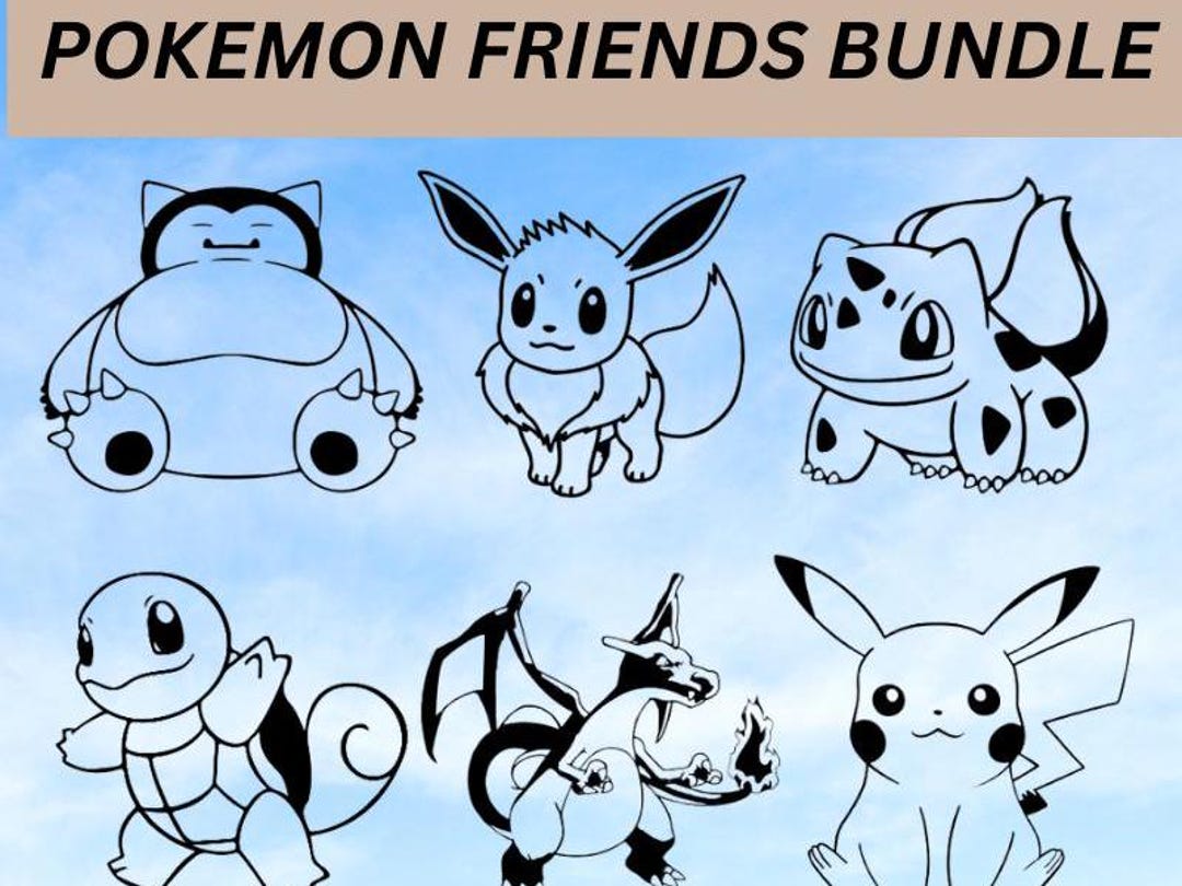 Pokemon Friends Svg Bundle, Pikachu Clipart (digital Download) - Etsy