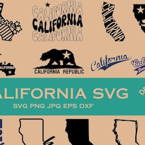 California State SVG, Cut File, Cricut, Clip Art, Commercial Use ...