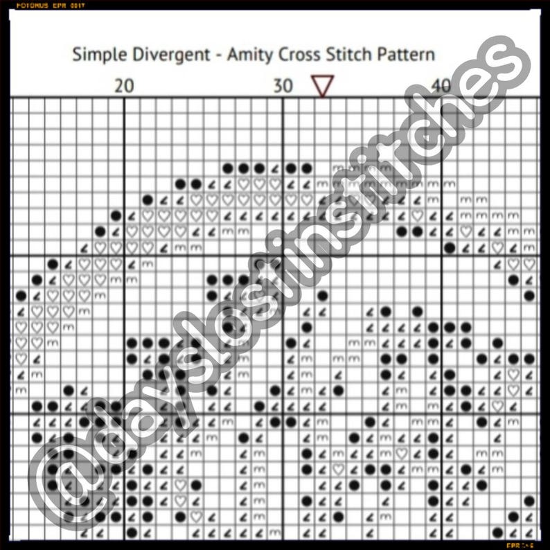Simple Divergent - Amity Cross Stitch Pattern - Etsy