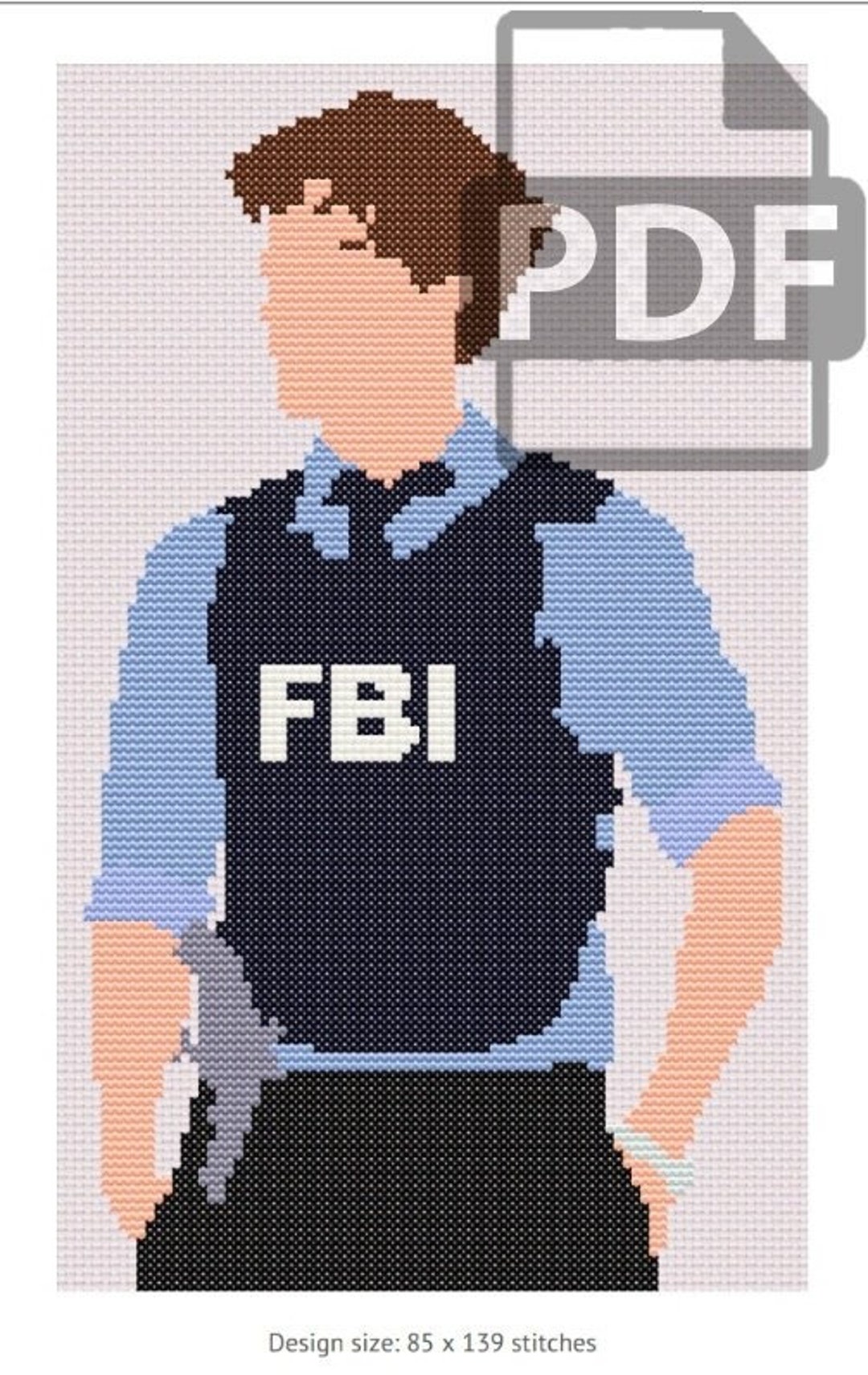 Dr. Spencer Reid Cross Stitch Pattern - Etsy