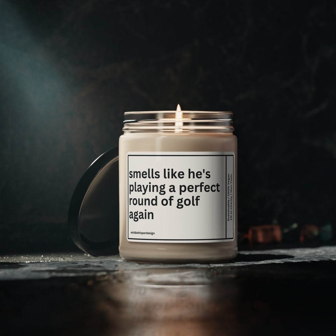 Personalized Golfer Gift Candle Hole in One Scent, Smells Like Perfect ...
