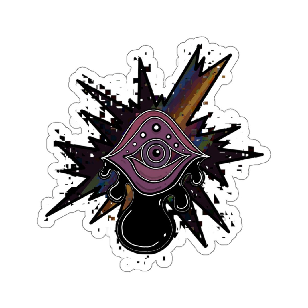 Psychedelic Trippy Drippy Eye Art Kiss-cut Stickers - Etsy