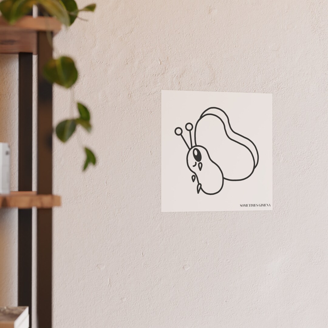 Psychedelic Trippy Sad Butterfly Art Satin and Archival Matte Posters ...