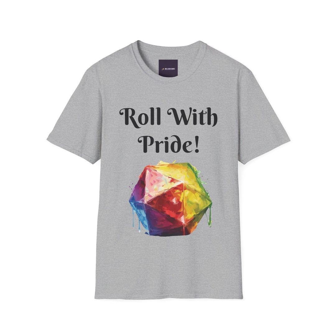 Roll With Pride Rainbow D20 Shirt - Etsy
