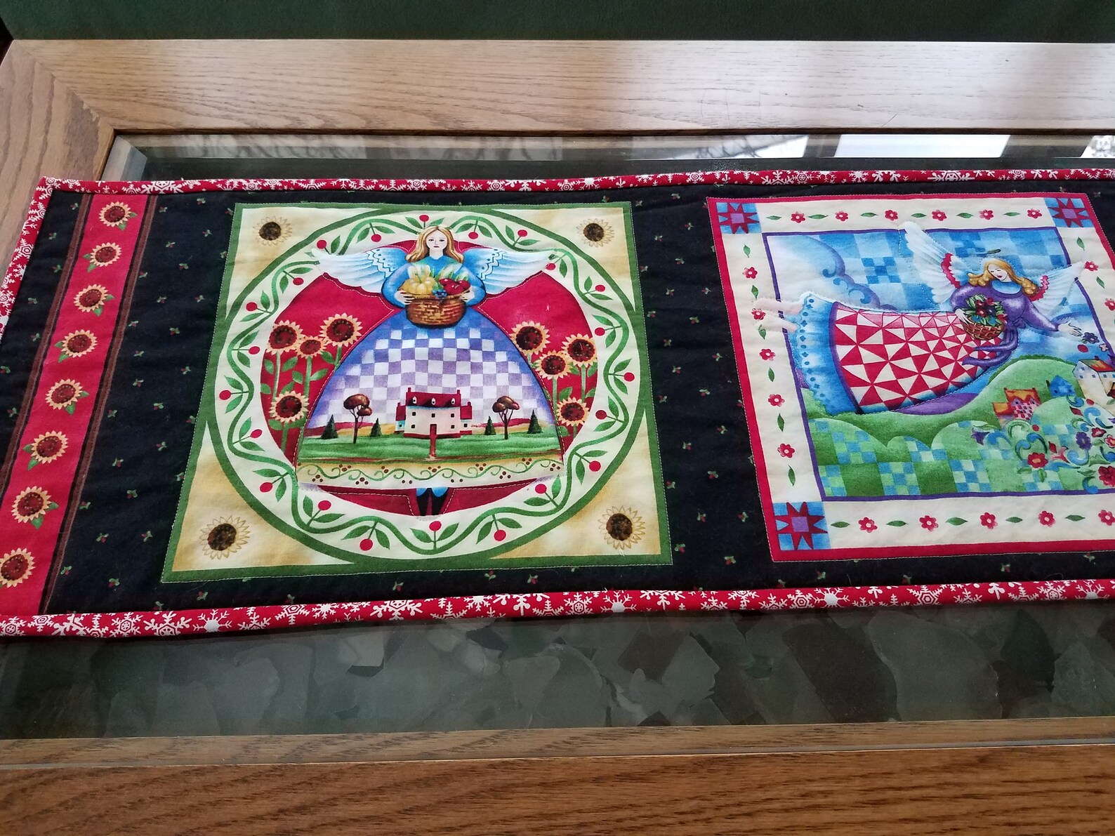 Angels Quilted Table Runner 3 Angels Country Style Runner | Etsy