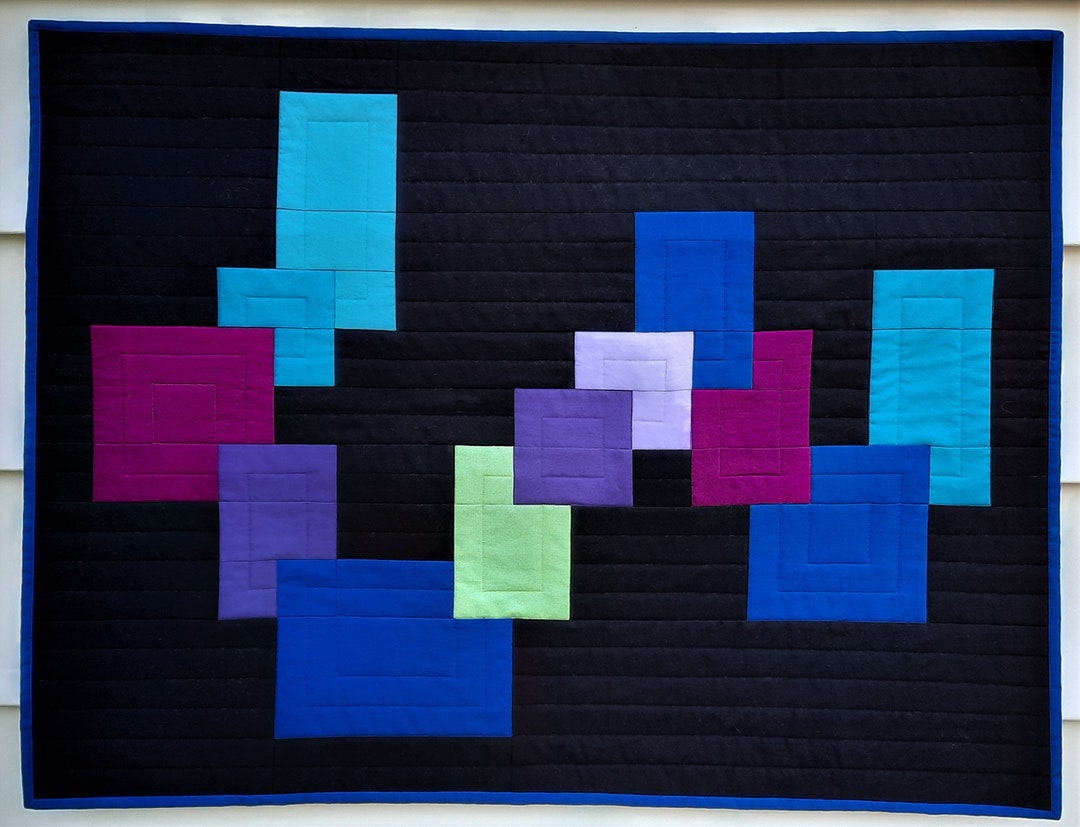 Modern Quilted Wall Hanging, Colorful Contemporary Art Quilt - Etsy