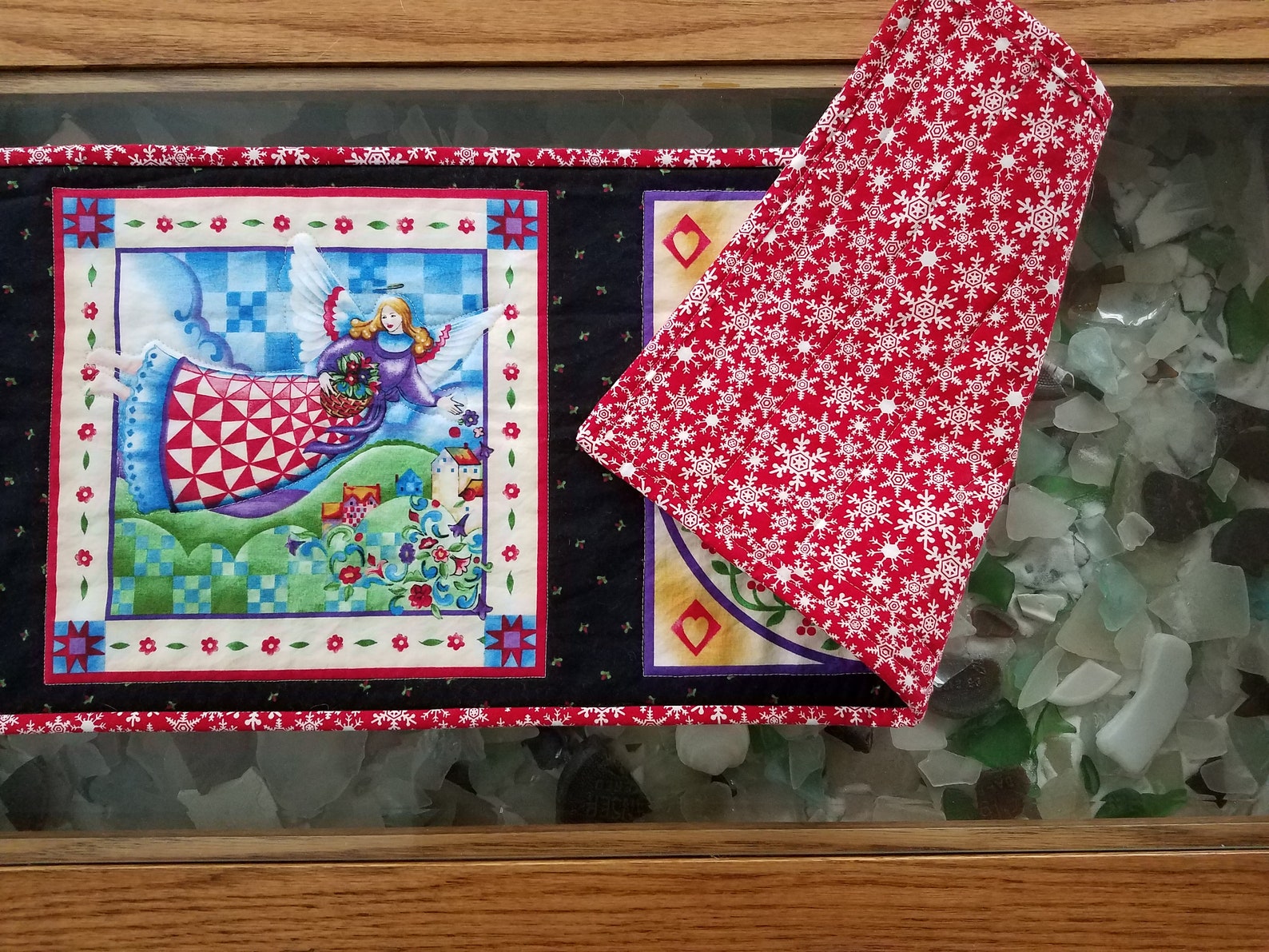 Angels Quilted Table Runner 3 Angels Country Style Runner | Etsy