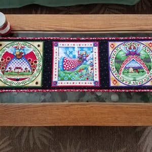 Angels Quilted Table Runner, 3 Angels Country Style Runner, Christmas ...