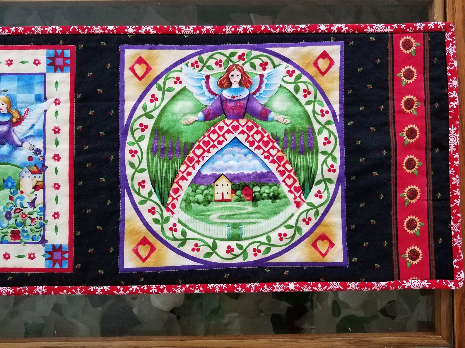 Angels Quilted Table Runner 3 Angels Country Style Runner | Etsy