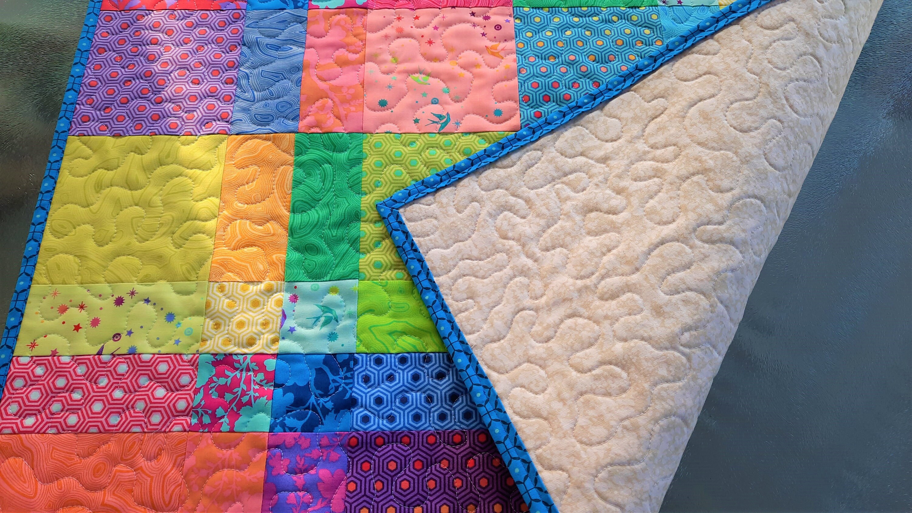 Spring Summer Luscious Quilted Table Topper, Sherbet Ice Cream Quilt - Etsy