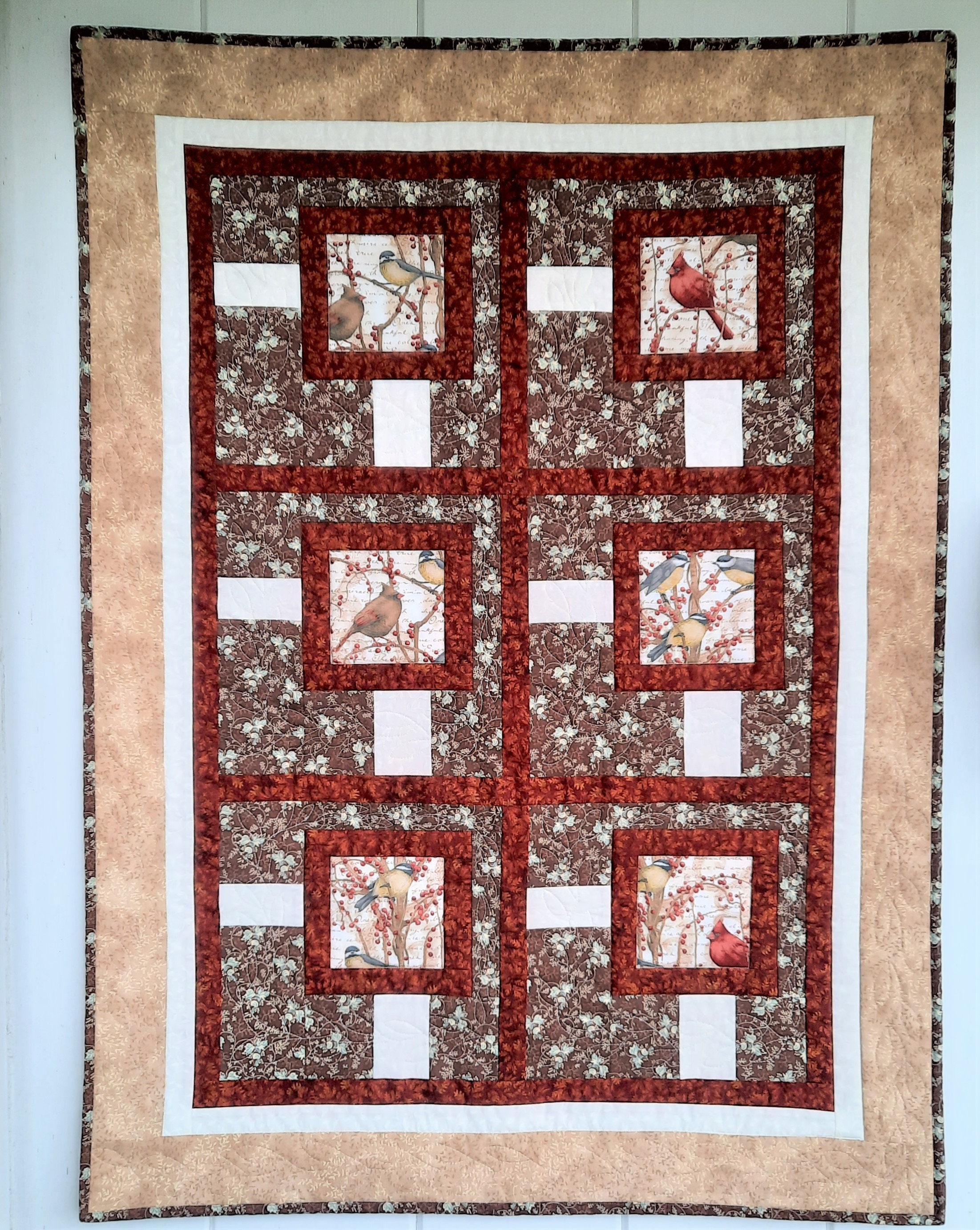 Bird Themed Quilted Wall Hanging - Etsy