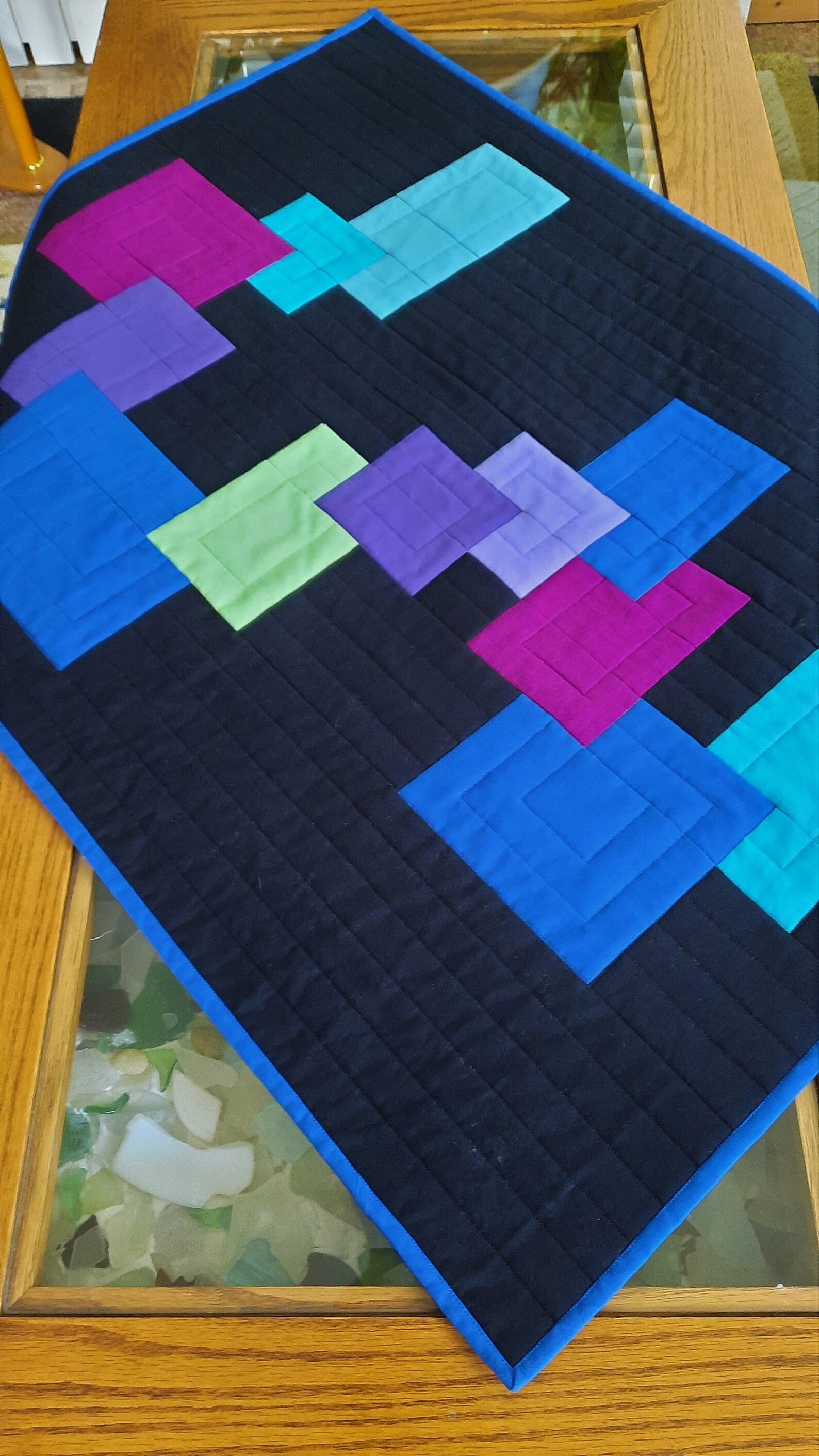 Modern Quilted Wall Hanging, Colorful Contemporary Art Quilt - Etsy