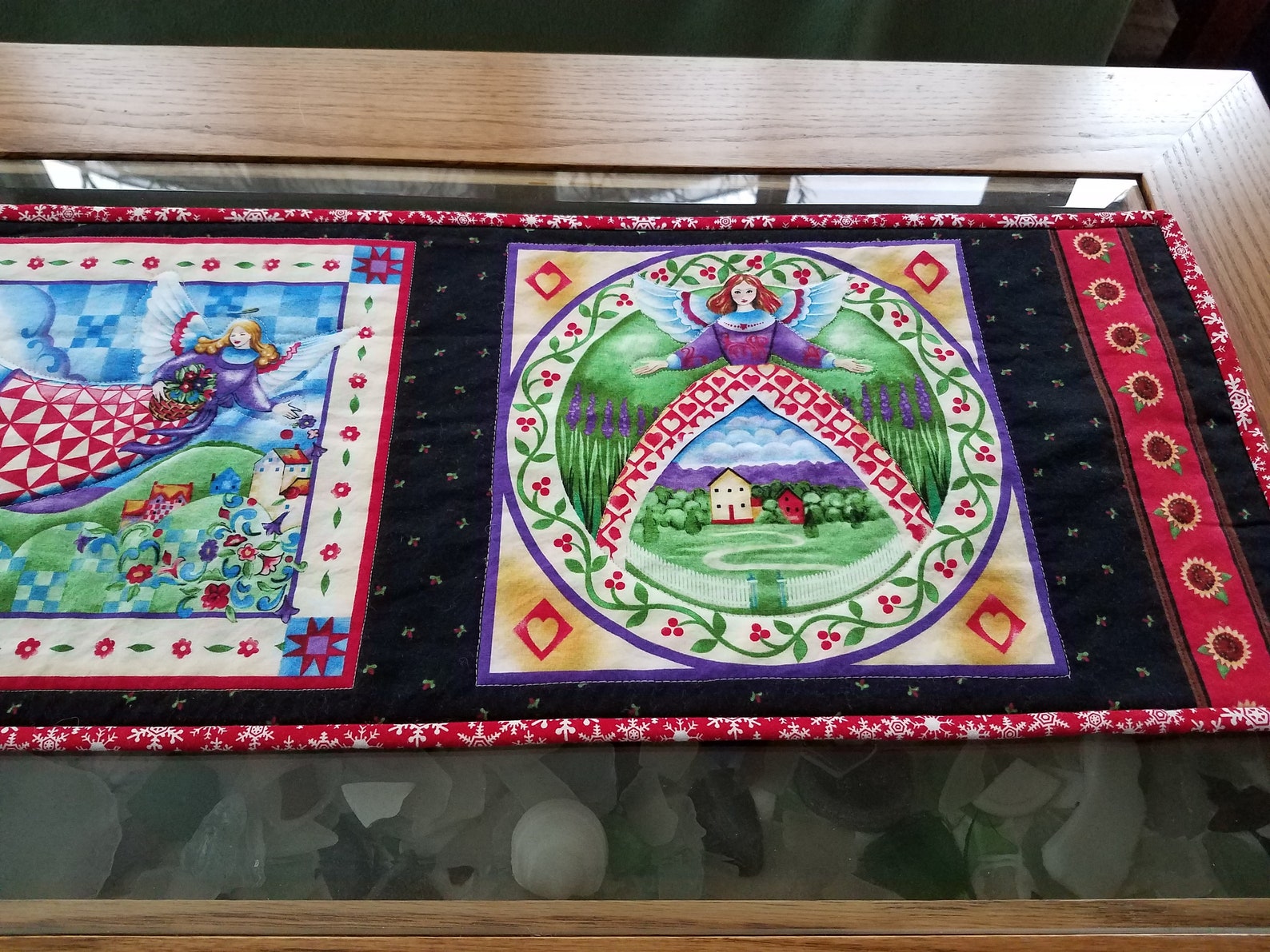 Angels Quilted Table Runner 3 Angels Country Style Runner | Etsy