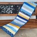 Blue Yellow Striped Quilted Table Runner - Etsy