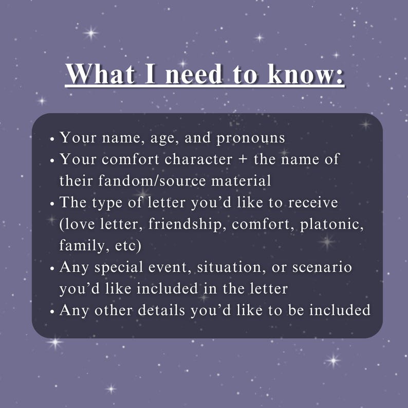 Digital Letter From Your Comfort Character - Etsy