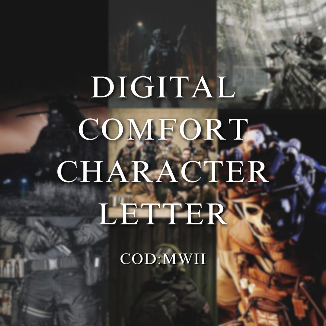 COD: MW2 Custom Digital Comfort Letter - Etsy