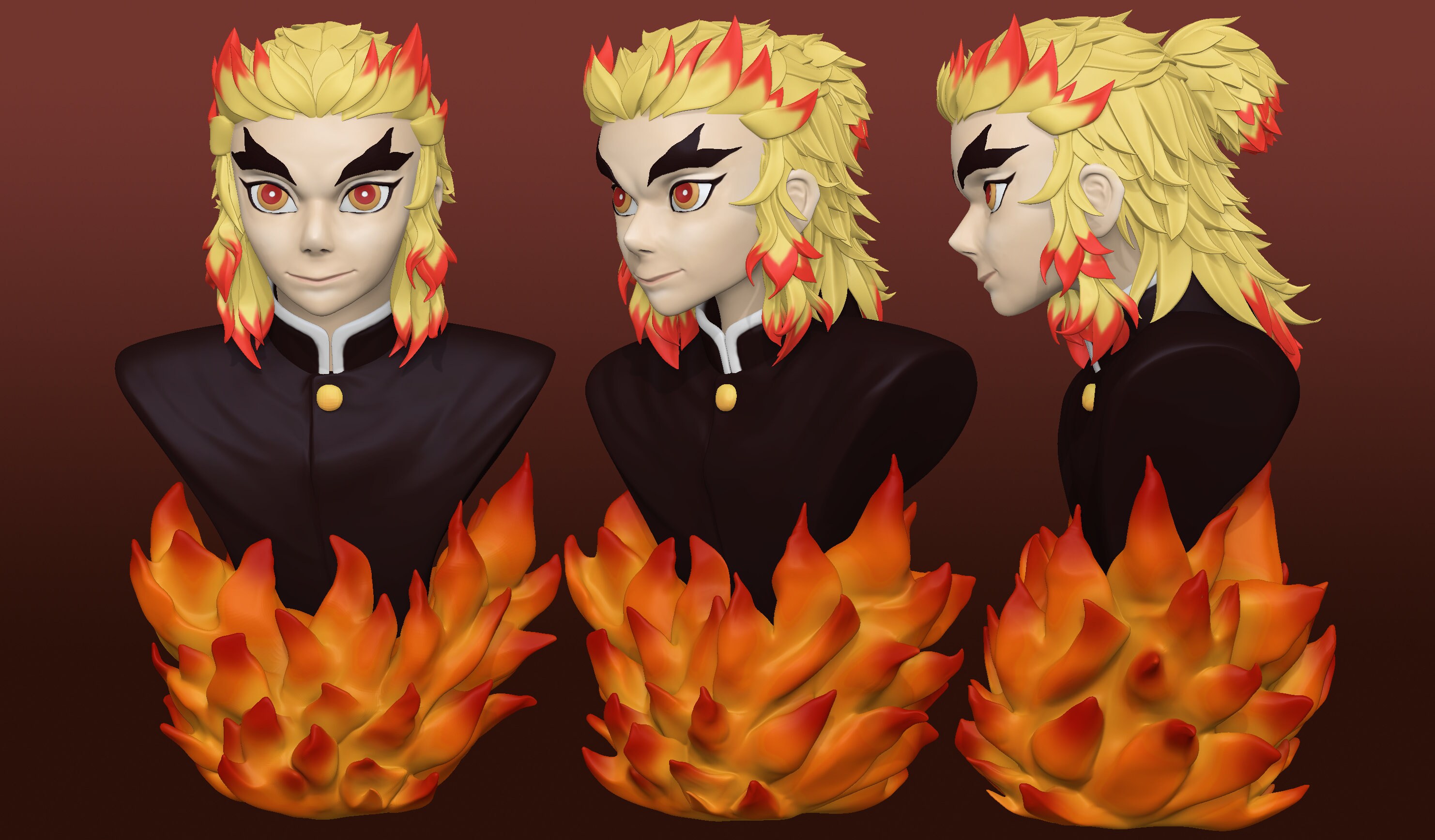 Rengoku 3D Model - Etsy