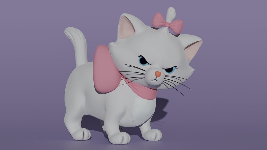 Angry Marie Cat - 3D Model - Etsy