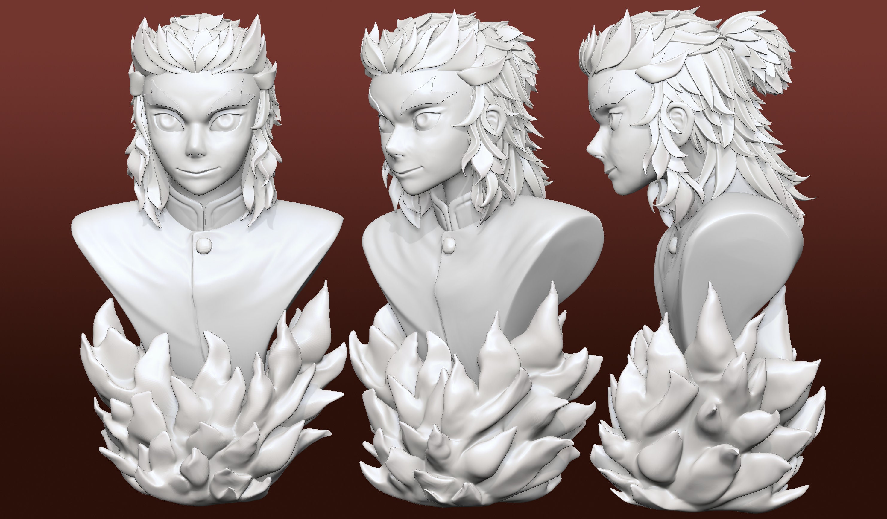 Rengoku 3D Model - Etsy