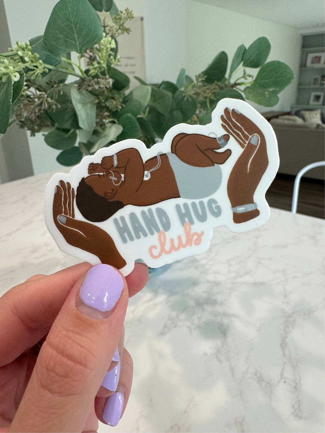 Hand Hug Club Sticker NICU Nurse Sticker NICU Sticker Preemie Sticker ...