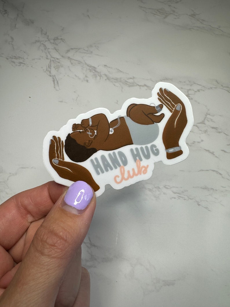 Hand Hug Club Sticker NICU Nurse Sticker NICU Sticker Preemie Sticker ...